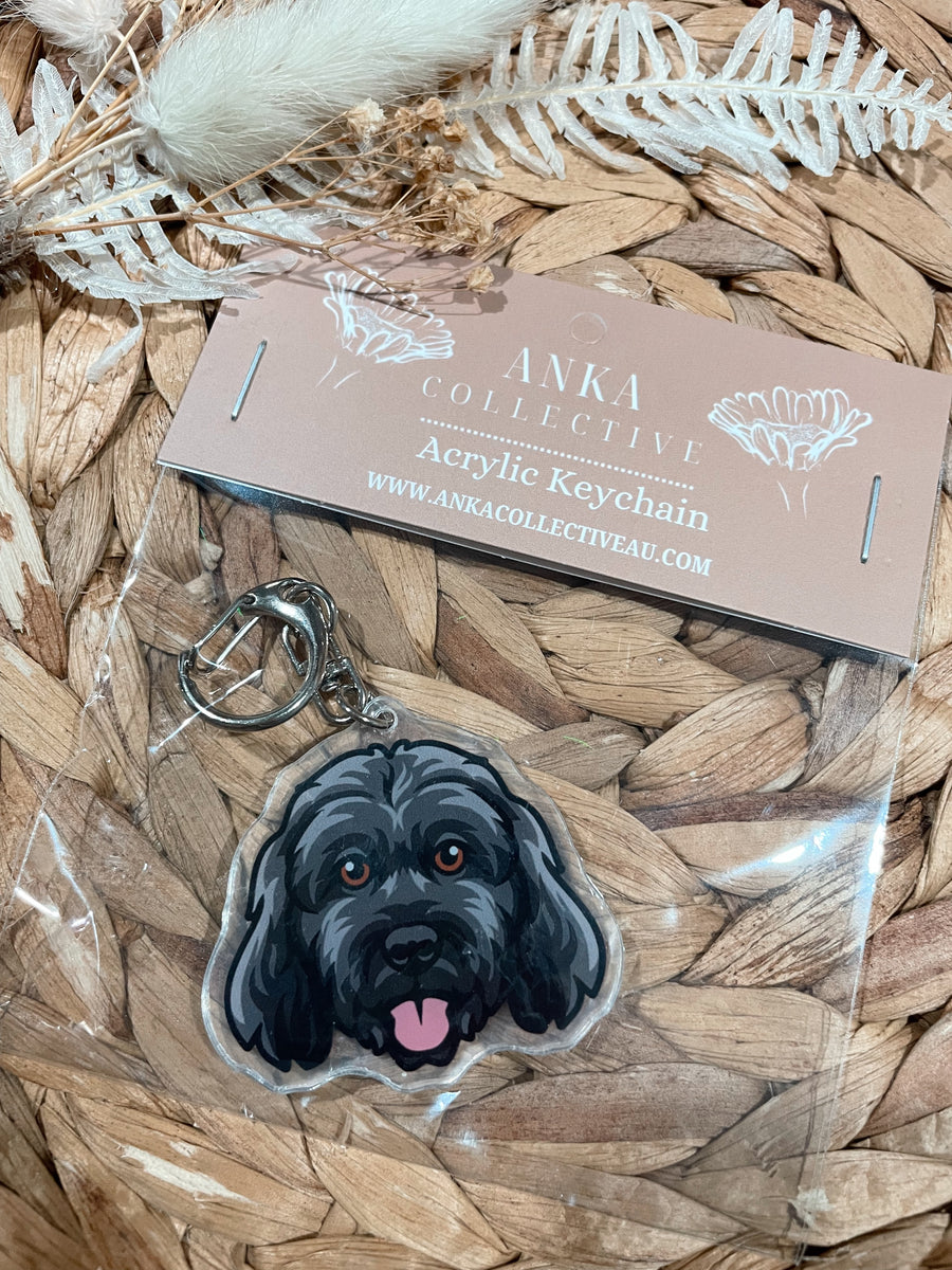 Cavoodle Grey Dog Keychain – Anka Collective